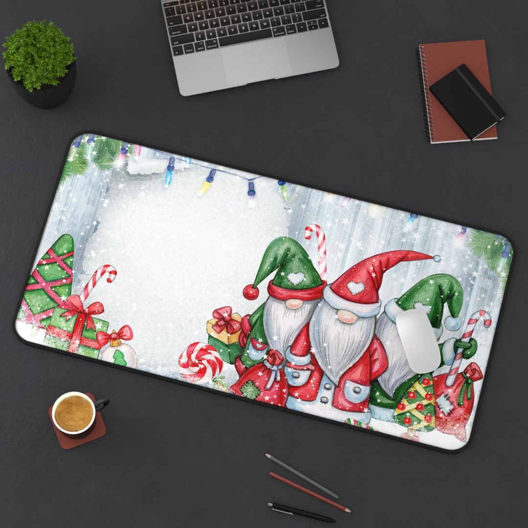 LARGE Christmas Desk Mat, 3 Sizes Non Slip Desk Pad, Office Computer ...