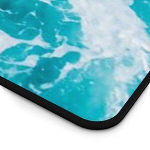 LARGE Ocean Waves Desk Mat, 3 Sizes Non Slip Desk Pad, Office Computer ...