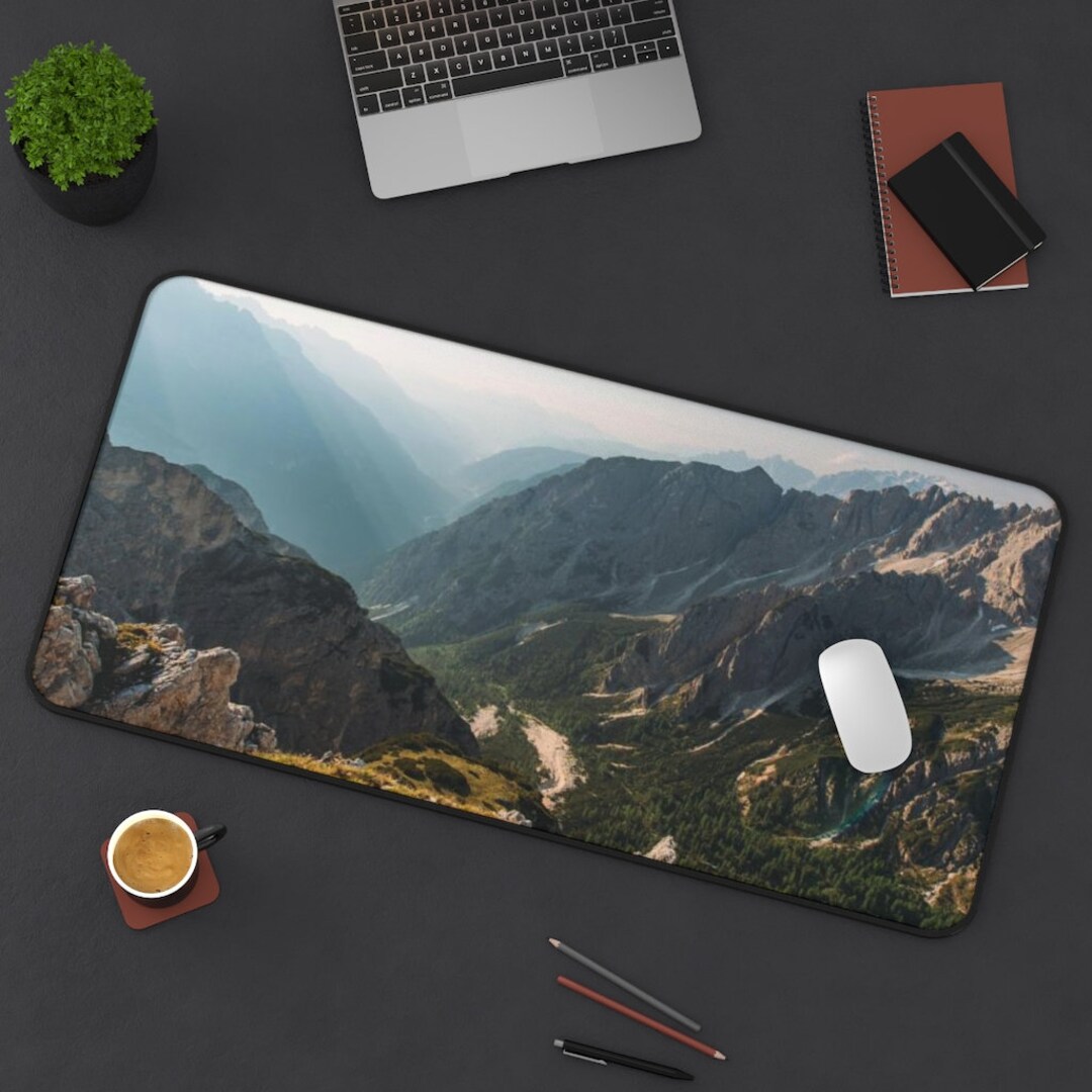 LARGE Mountain Lake Desk Mat, 3 Sizes Non Slip Desk Pad, Office ...