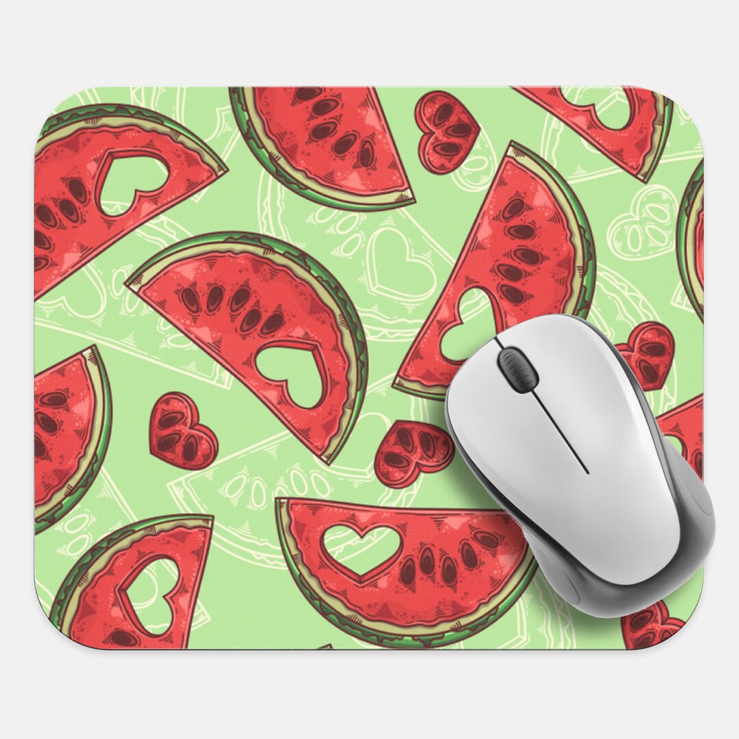 Watermelon Mouse Pad, 9"x8" Tropical Fruit Food Mouse Pad, Tech Desk ...