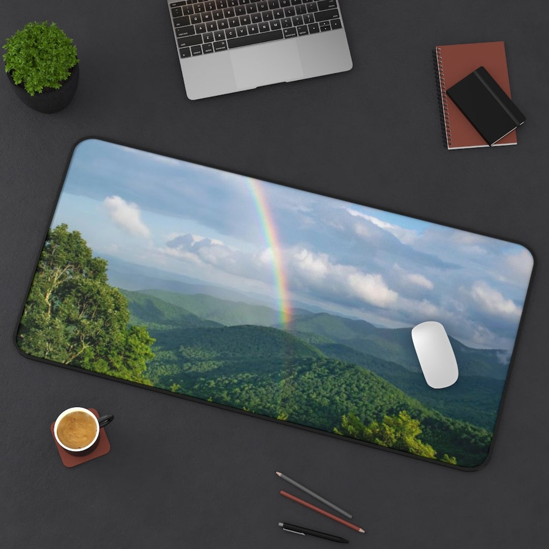 LARGE Mountain Lake Desk Mat, 3 Sizes Non Slip Desk Pad, Office ...