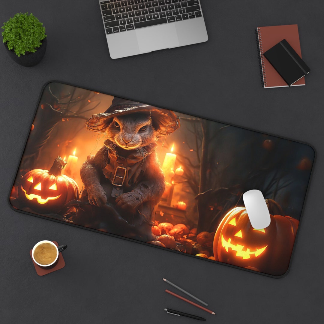 LARGE Spooky Halloween Desk Mat, 3 Sizes Non Slip Desk Pad, Office ...