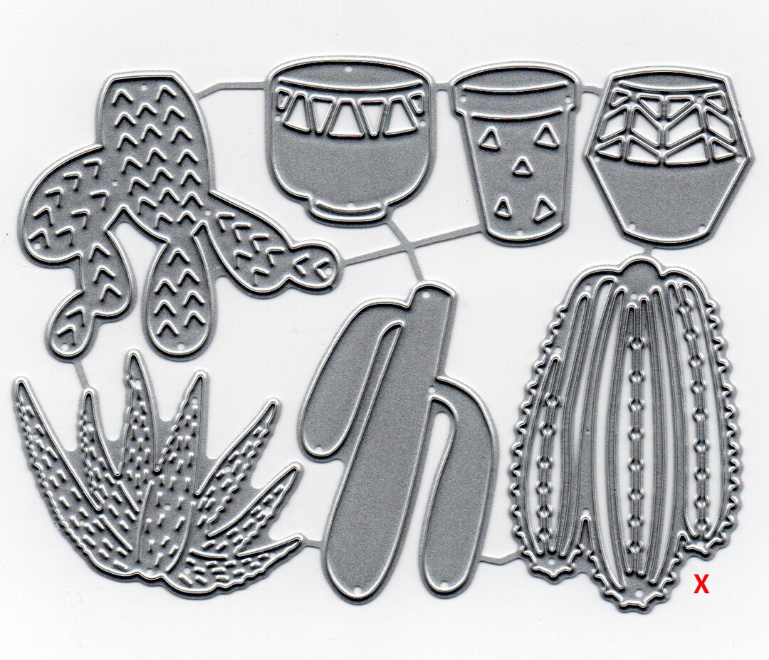 7pc Cactus and Pots Metal Cutting Die Set - Etsy