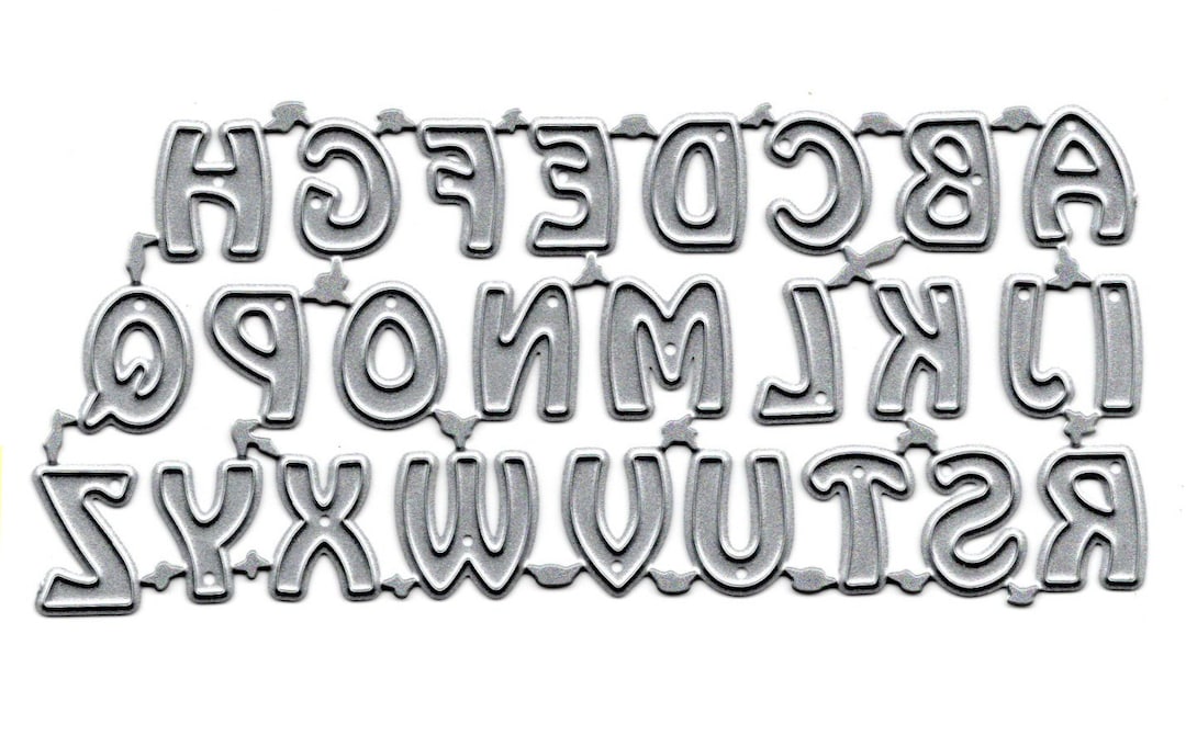 LAST ONE Alphabet Metal Cutting Die Set Style #2 Smaller Size - Etsy