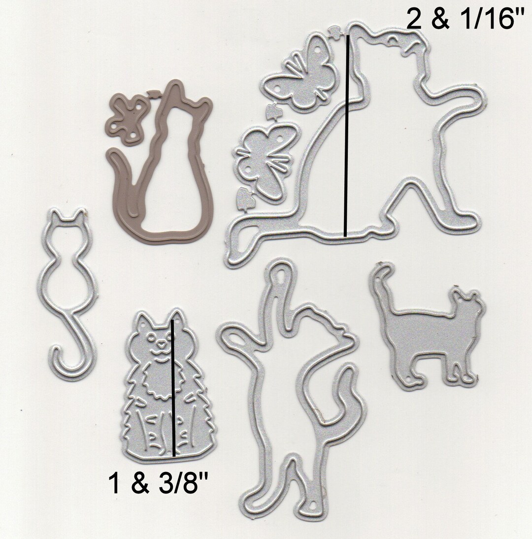 6 Pc Assorted Cat Metal Cutting Dies - Etsy