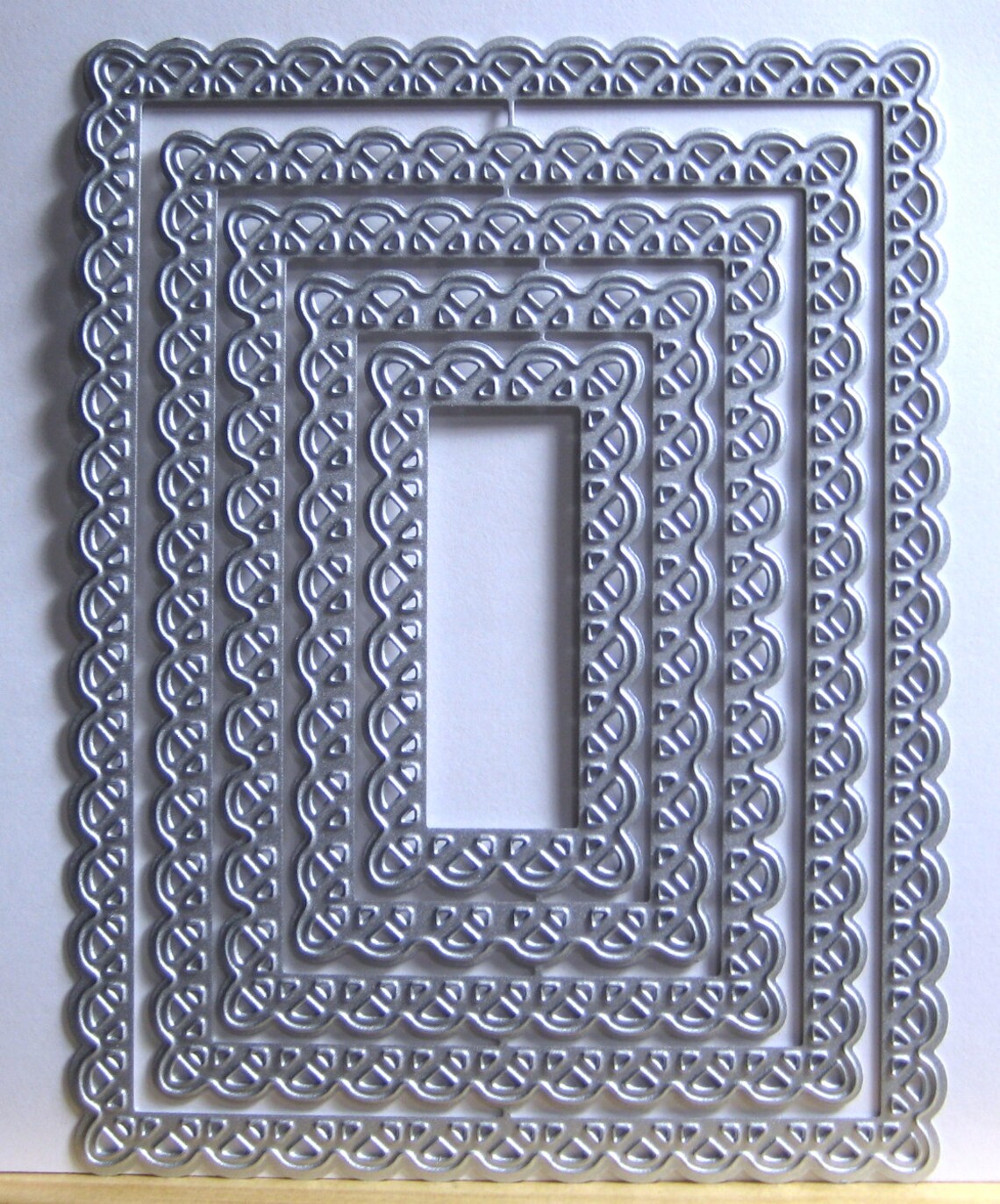 5pc Rectangle Frame Metal Cutting Die Scalloped Lacy Like Edge - Etsy