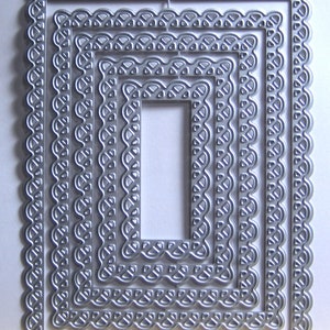 5pc Rectangle Frame Metal Cutting Die Scalloped Lacy Like Edge - Etsy