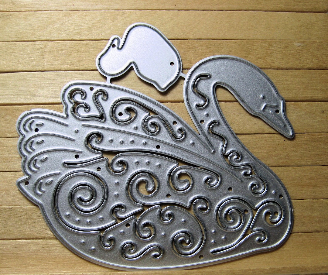 2pc Fancy Swan Bird Metal Cutting Die Set - Etsy