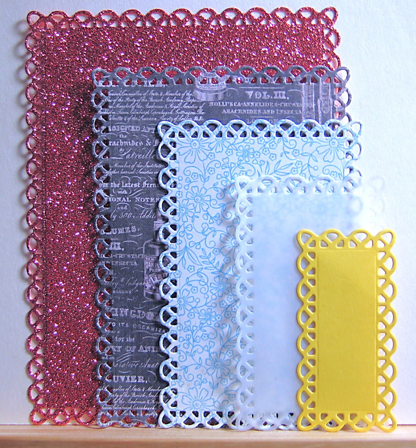 5pc Rectangle Frame Metal Cutting Die Scalloped Lacy Like Edge - Etsy