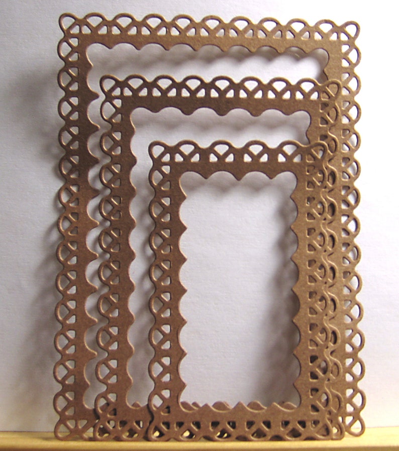5pc Rectangle Frame Metal Cutting Die Scalloped Lacy Like Edge - Etsy