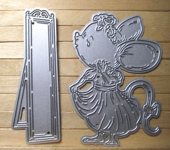 Girl Mouse Looking in Mirror Cutting Die Set | Etsy