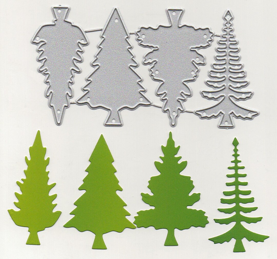 4pc Pine Tree Cutting Die Set - Etsy