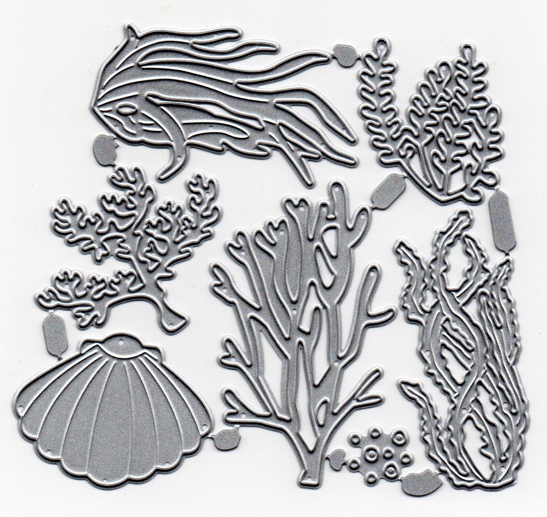 7pc Seaweed and Shell Metal Cutting Die Set - Etsy