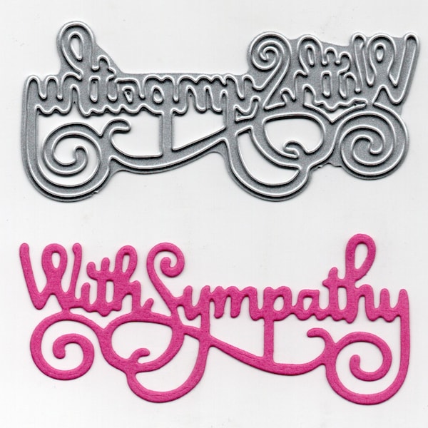With Sympathy Die Cut - Etsy