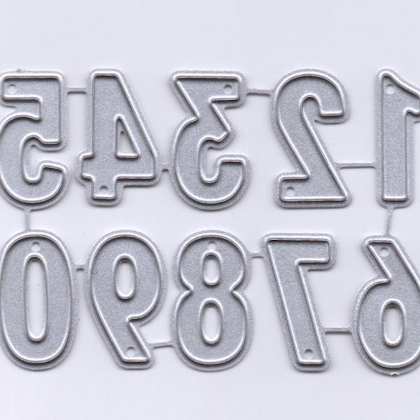 Metal Die Cut Numbers - Etsy