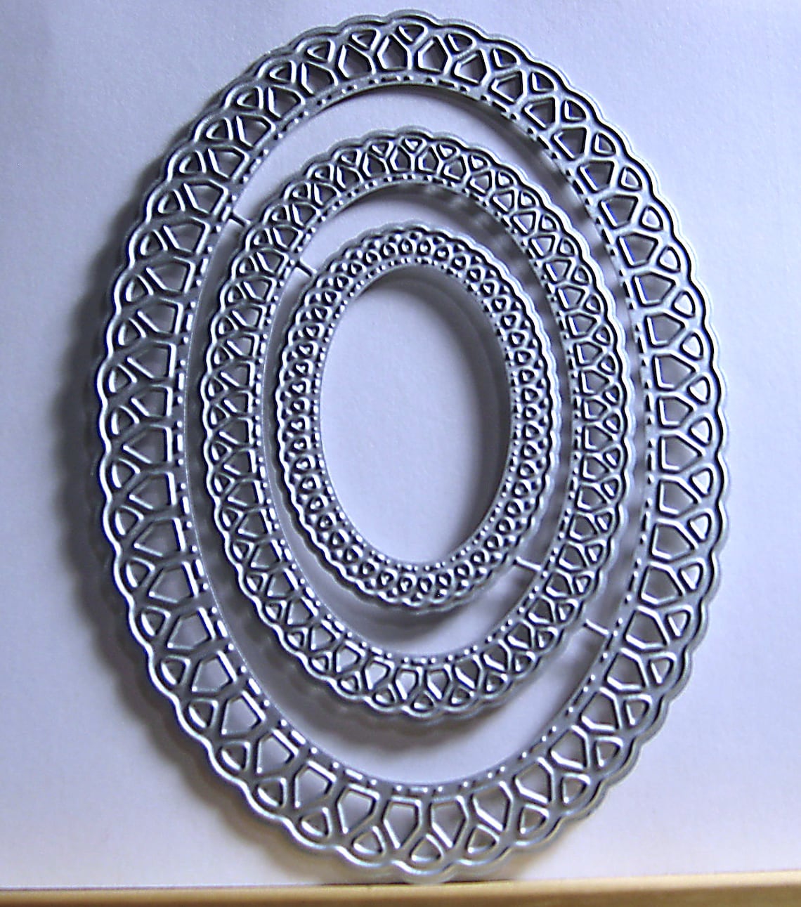 3pc Oval Frame Metal Cutting Die Set Lacy - Etsy