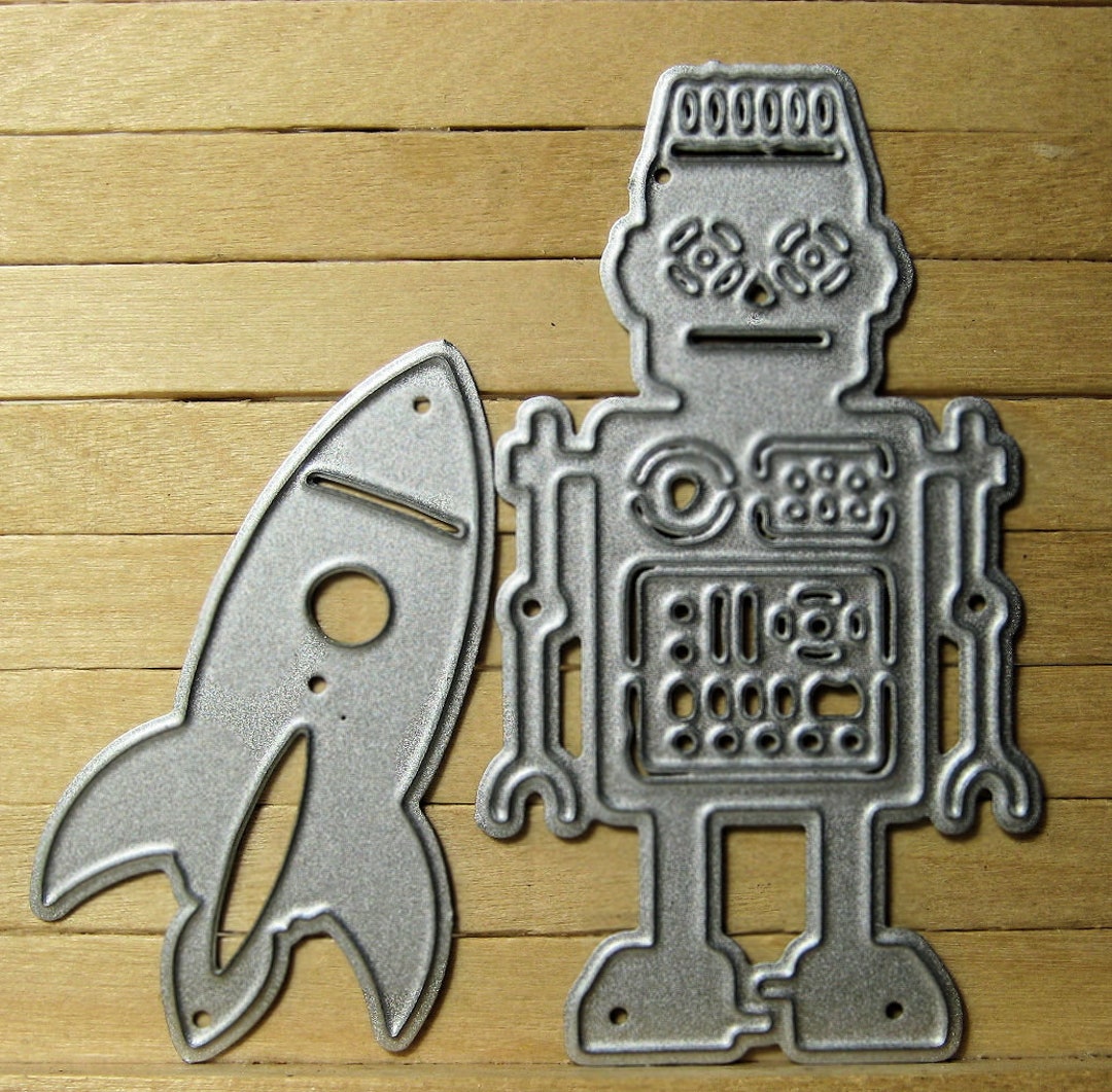 3pc Spaceman Robot, Ship and Stars Metal Cutting Die Set - Etsy