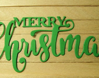 Merry Christmas Die Cut | Etsy