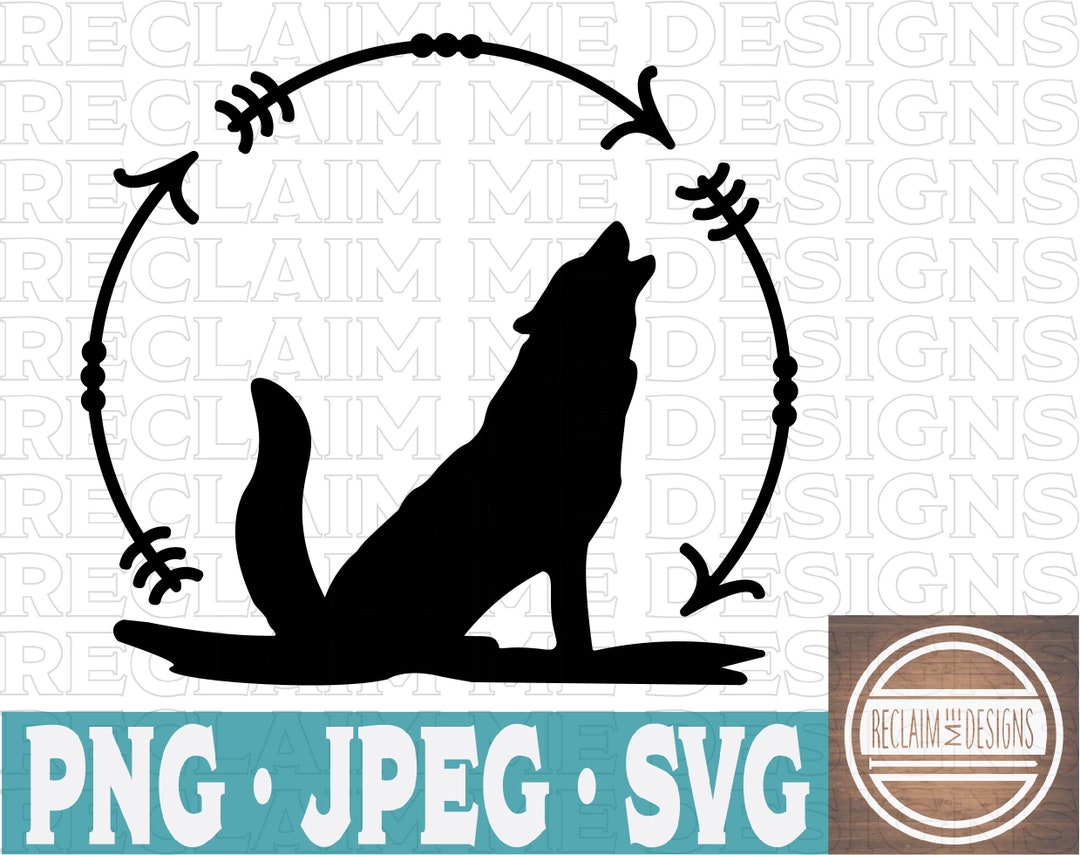 Wolf Arrow Circle SVG,PNG, and JPEG File - Etsy