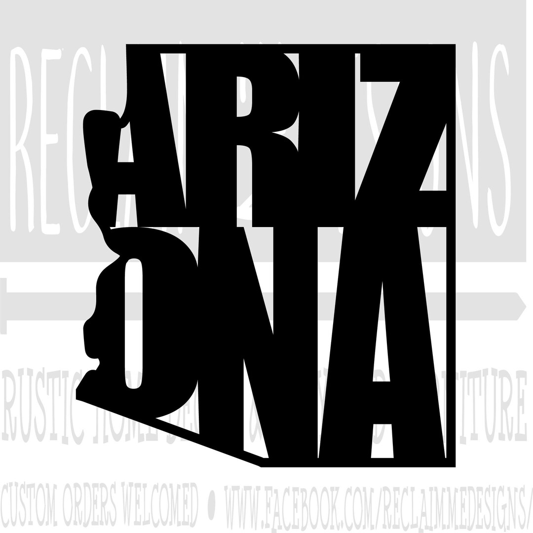 Arizona Outline Word Art SVG,PNG, and JPEG File - Etsy