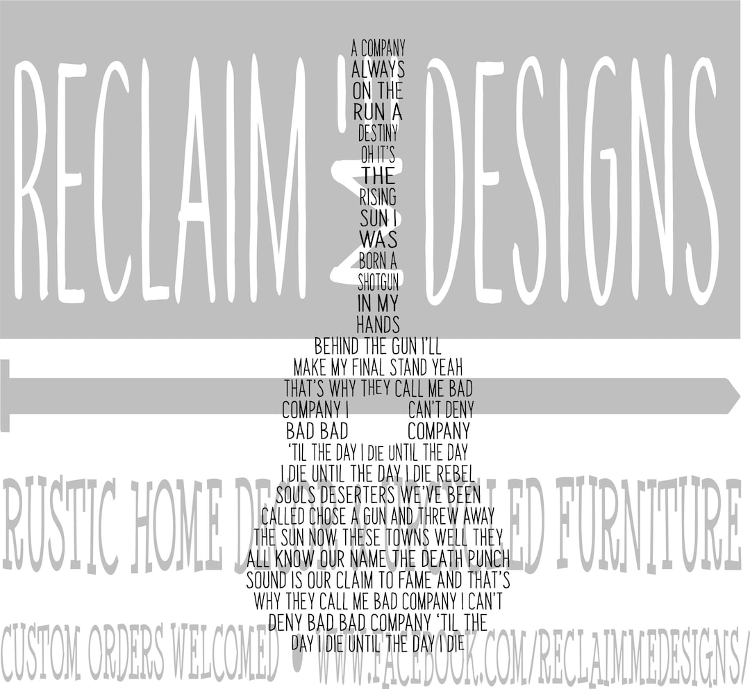Bad Company Guitar Shaped Svg,png,and JPEG File - Etsy