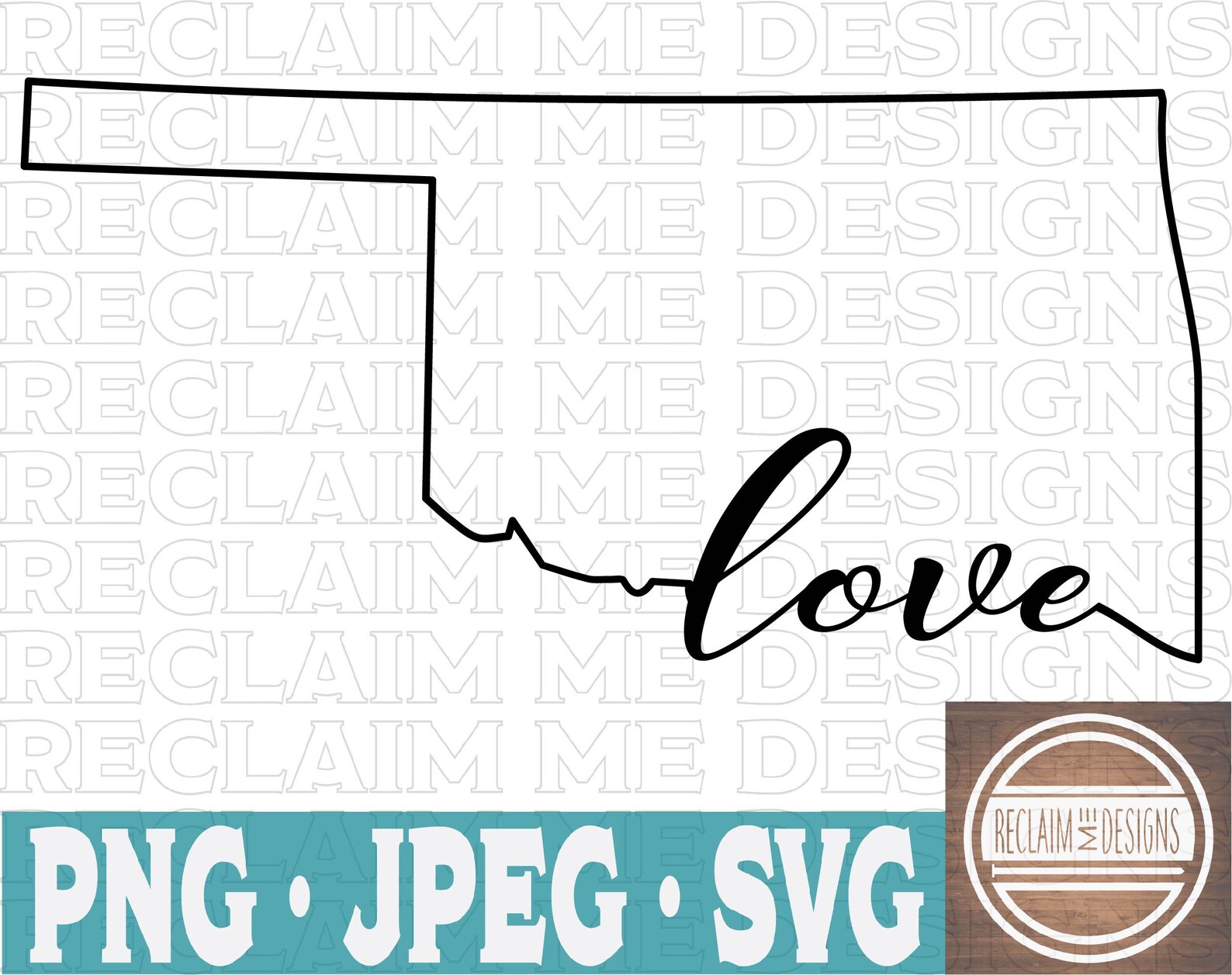 Oklahoma Love SVGPNG and JPEG file | Etsy