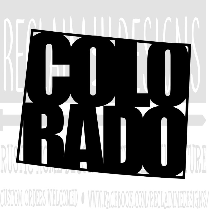 Colorado Outline Word Art SVGPNG and JPEG File - Etsy