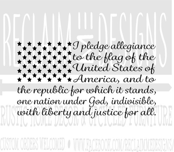 I Pledge Allegiance Flag SVGPNG and JPEG File | Etsy