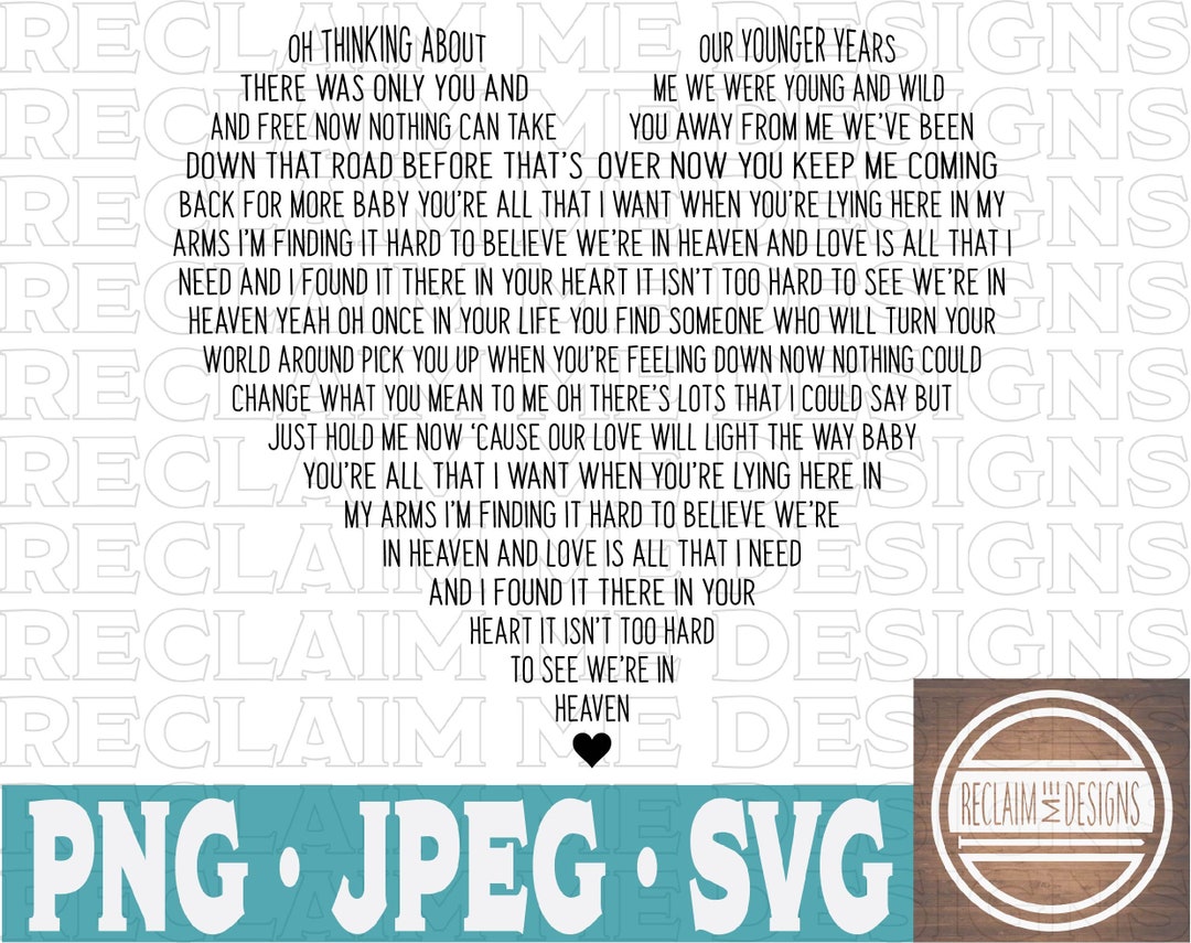 Heaven Heart Shaped SVG,JPEG, and PNG File - Etsy