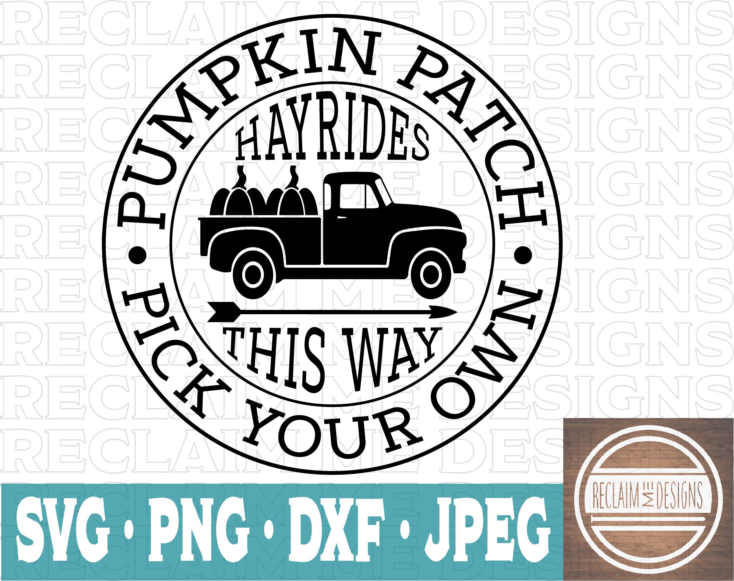 Round Pumpkin Patch Svg,dxf,png,and Jpeg File - Etsy