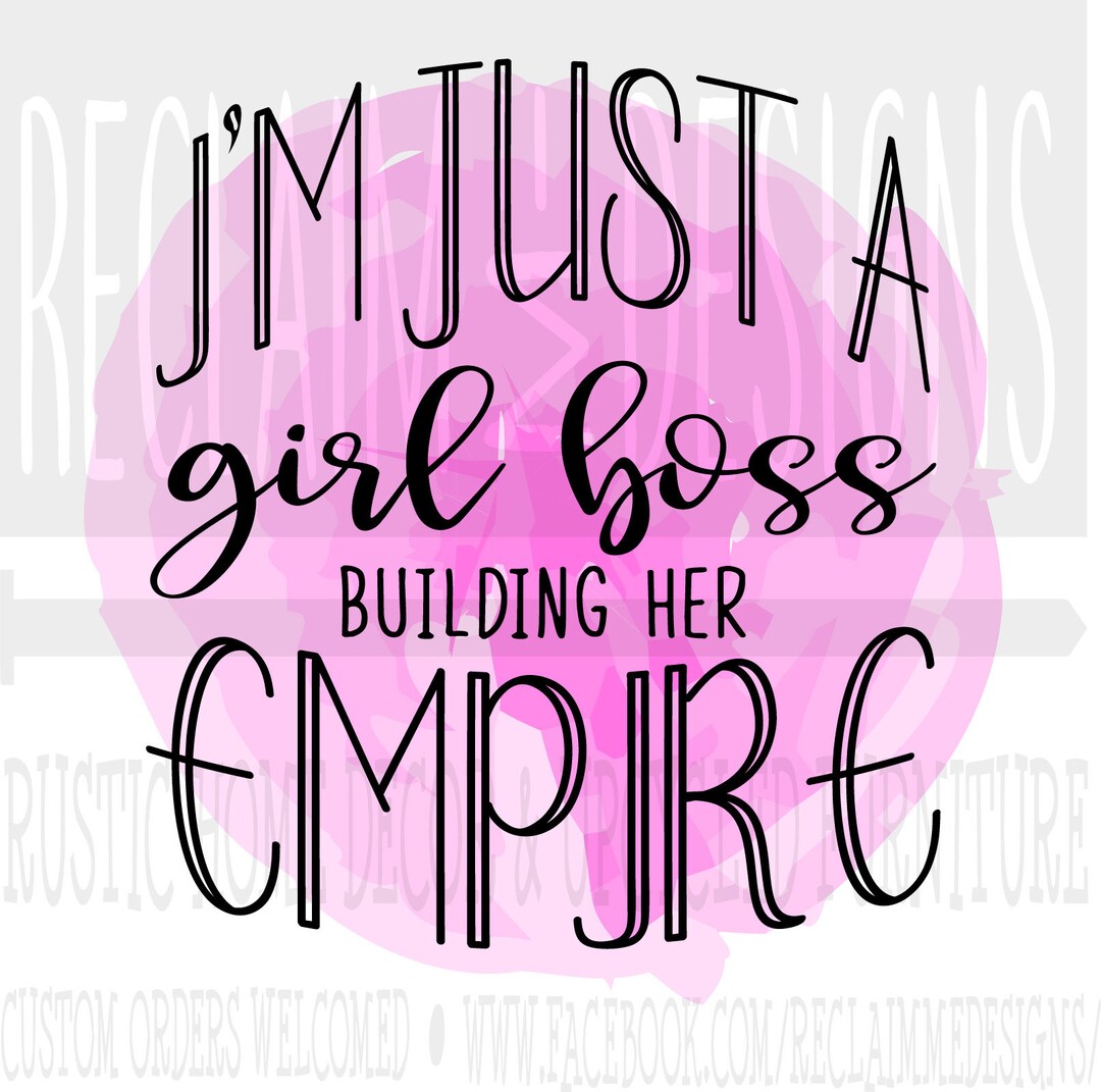 I'm Just a Girl Boss PNG File for Sublimation - Etsy