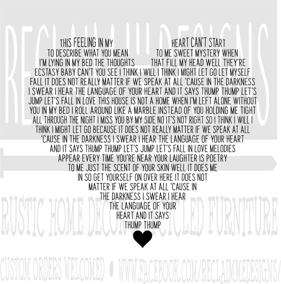 Thump Thump Heart Shaped SVGPNG and JPEG File - Etsy