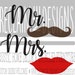Mr and Mrs SVG and PNG File - Etsy