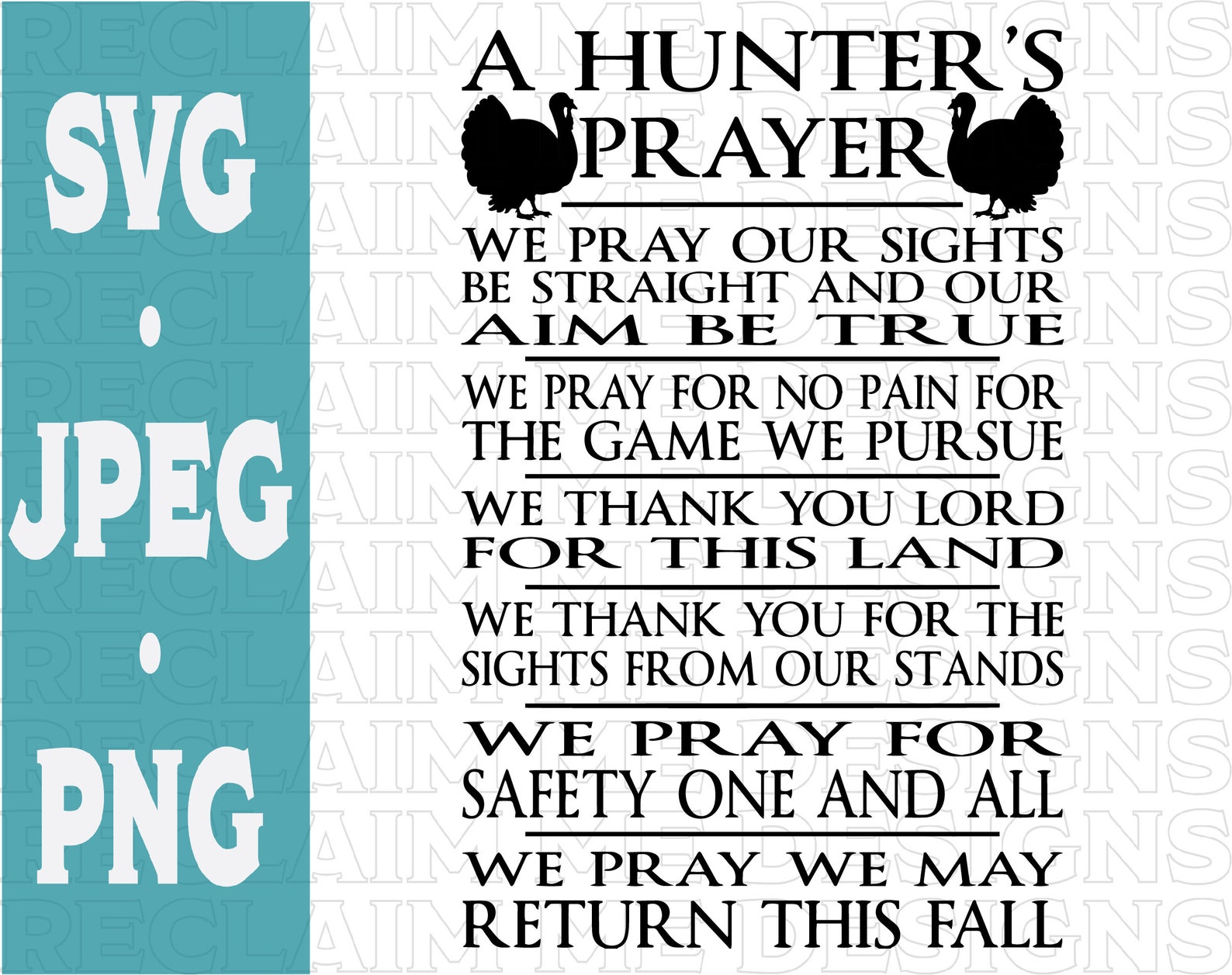 A Hunters Prayer SVG,PNG, and JPEG File - Etsy