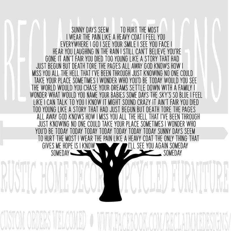 Tree Word Art - Etsy