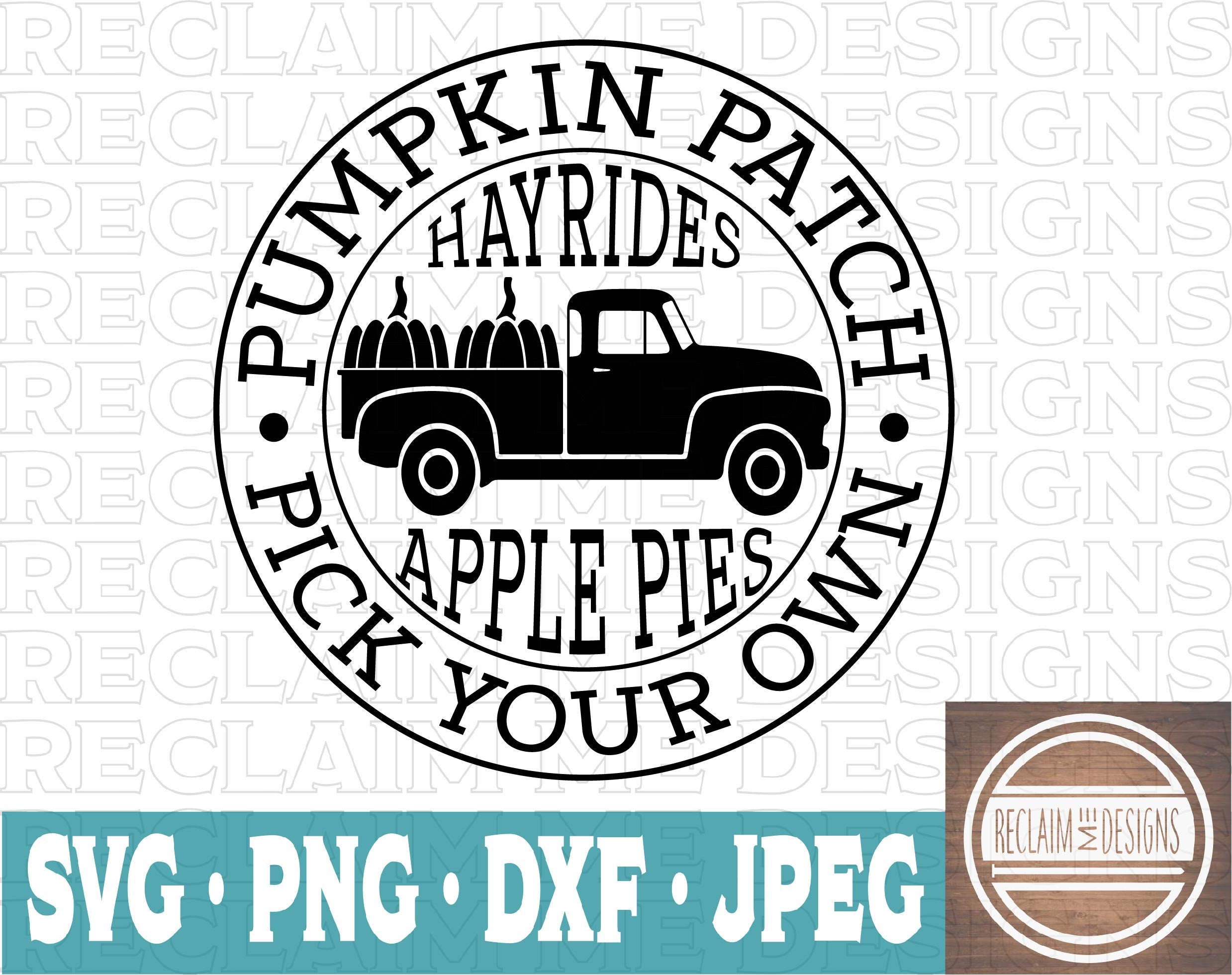 Round Pumpkin Patch SVG,PNG,DXF, and Jpeg File - Etsy