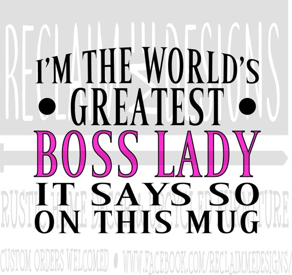 Greatest Boss Lady PNG File - Etsy