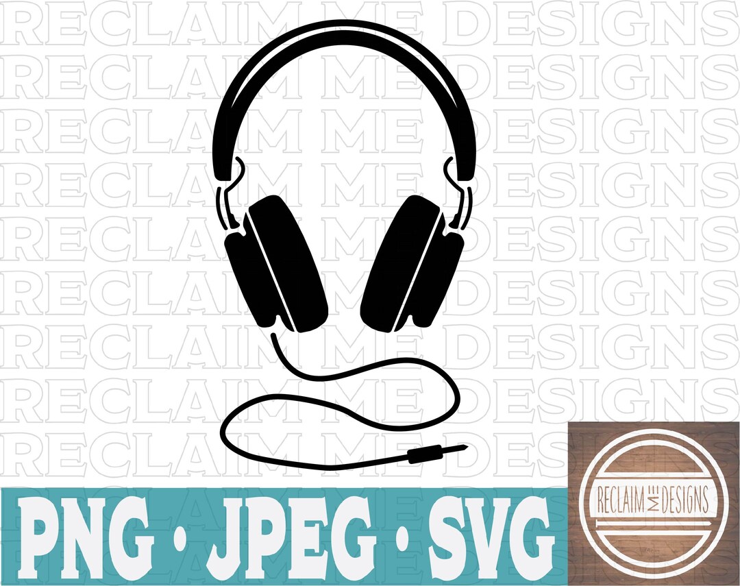 Headphones SVG,PNG, and JPEG File - Etsy