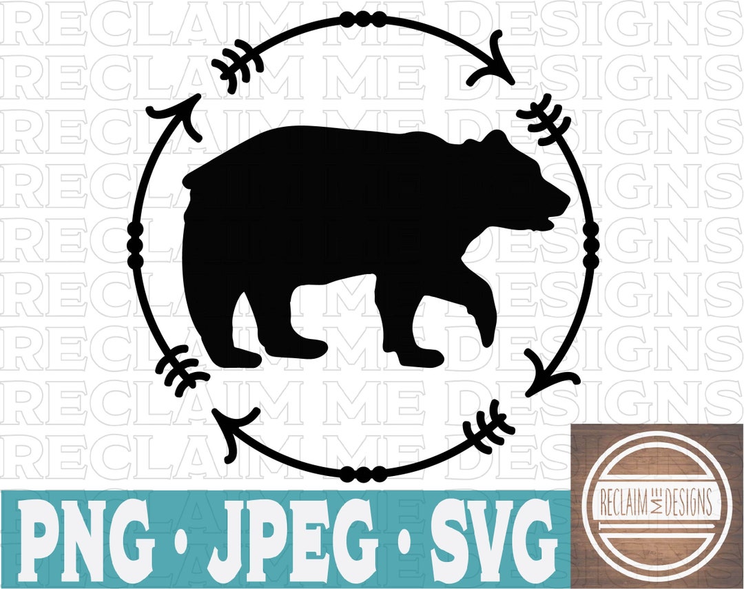 Bear With Arrows SVG,PNG, and JPEG File - Etsy