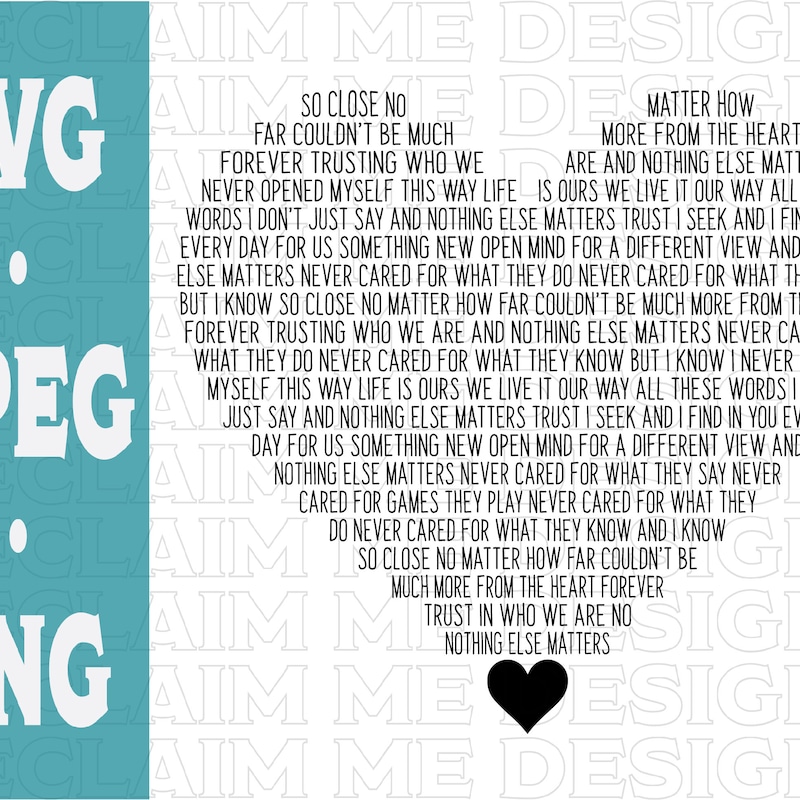 Nothing Else Matters Wall - Etsy