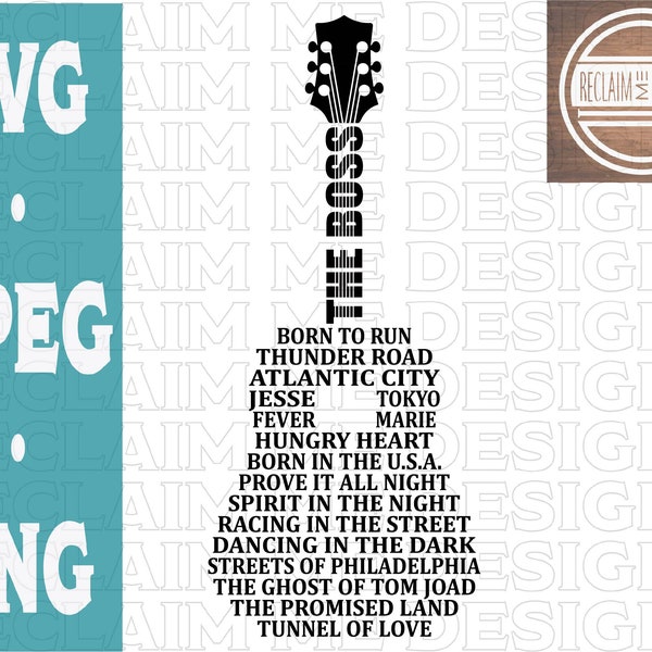 Bruce Springsteen Svg - Etsy UK