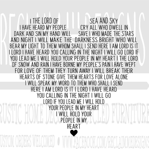 Here I Am Lord - Etsy