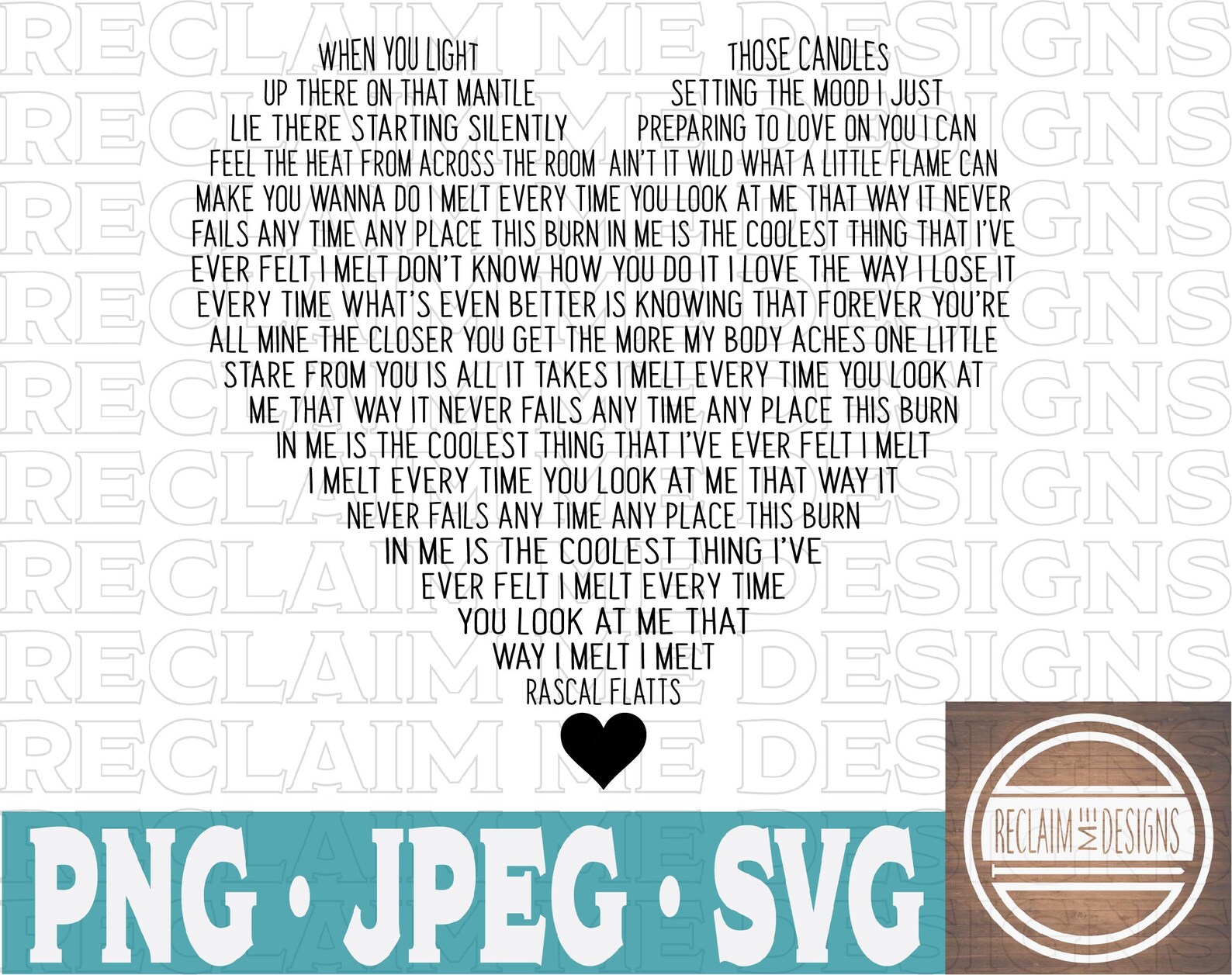 I Melt Heart Shaped SVG,JPEG, and PNG File - Etsy