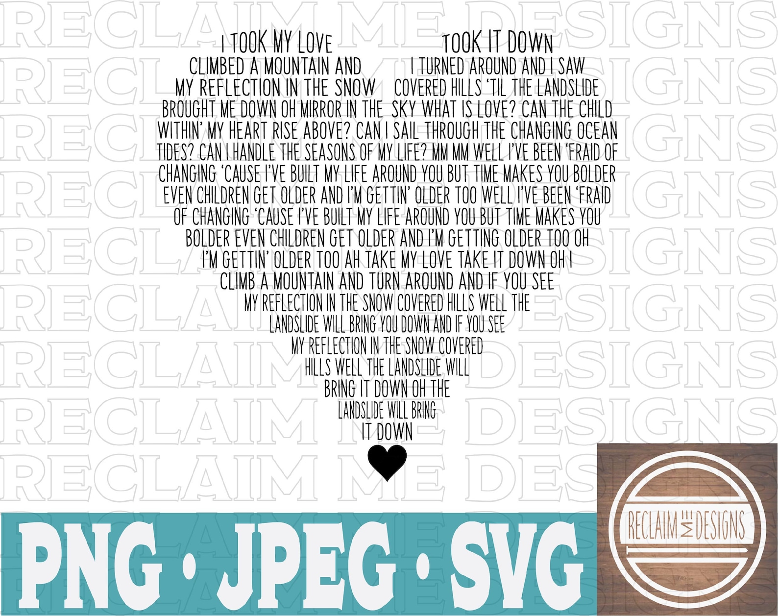Landslide Heart Shaped Word Art SVG,PNG, and JPEG File - Etsy