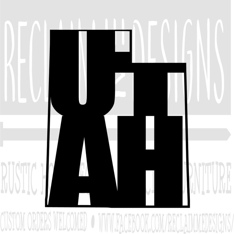 Utah Outline Word Art SVGPNG and JPEG File - Etsy