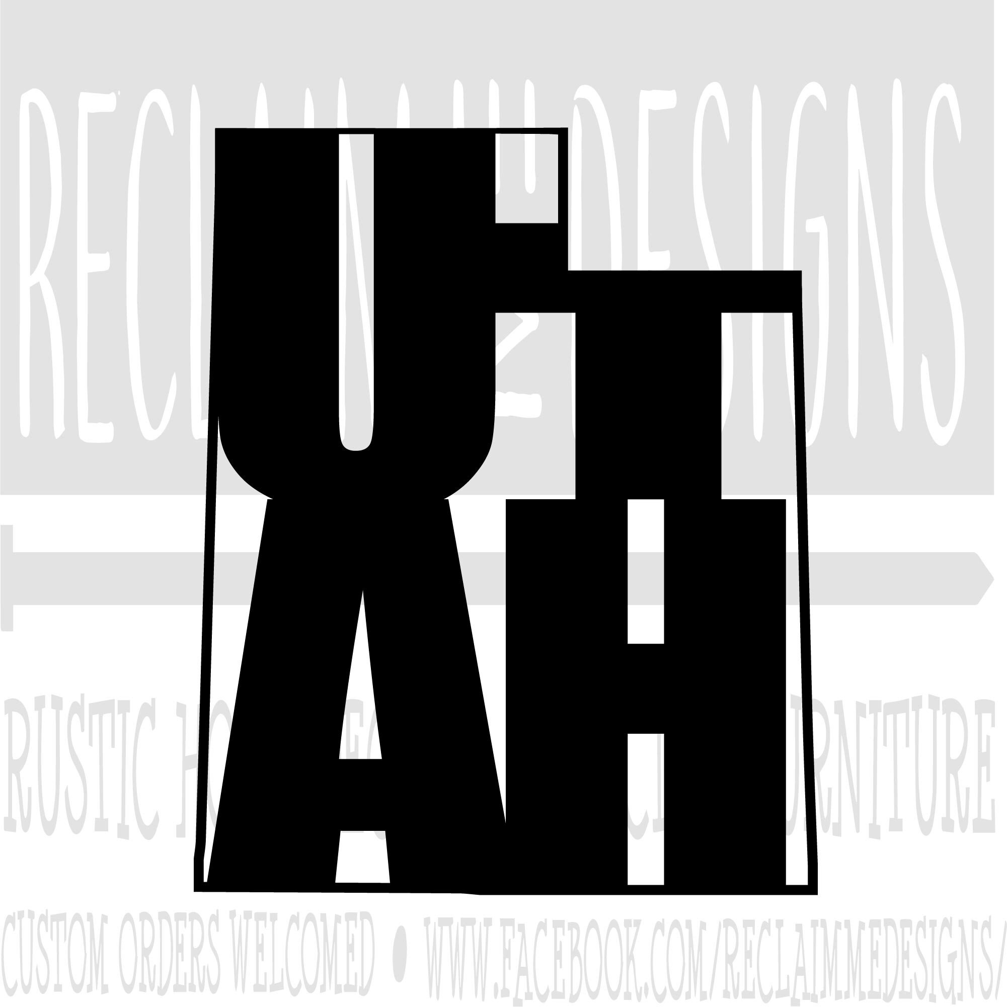 Utah Outline Word Art SVGPNG and JPEG File - Etsy