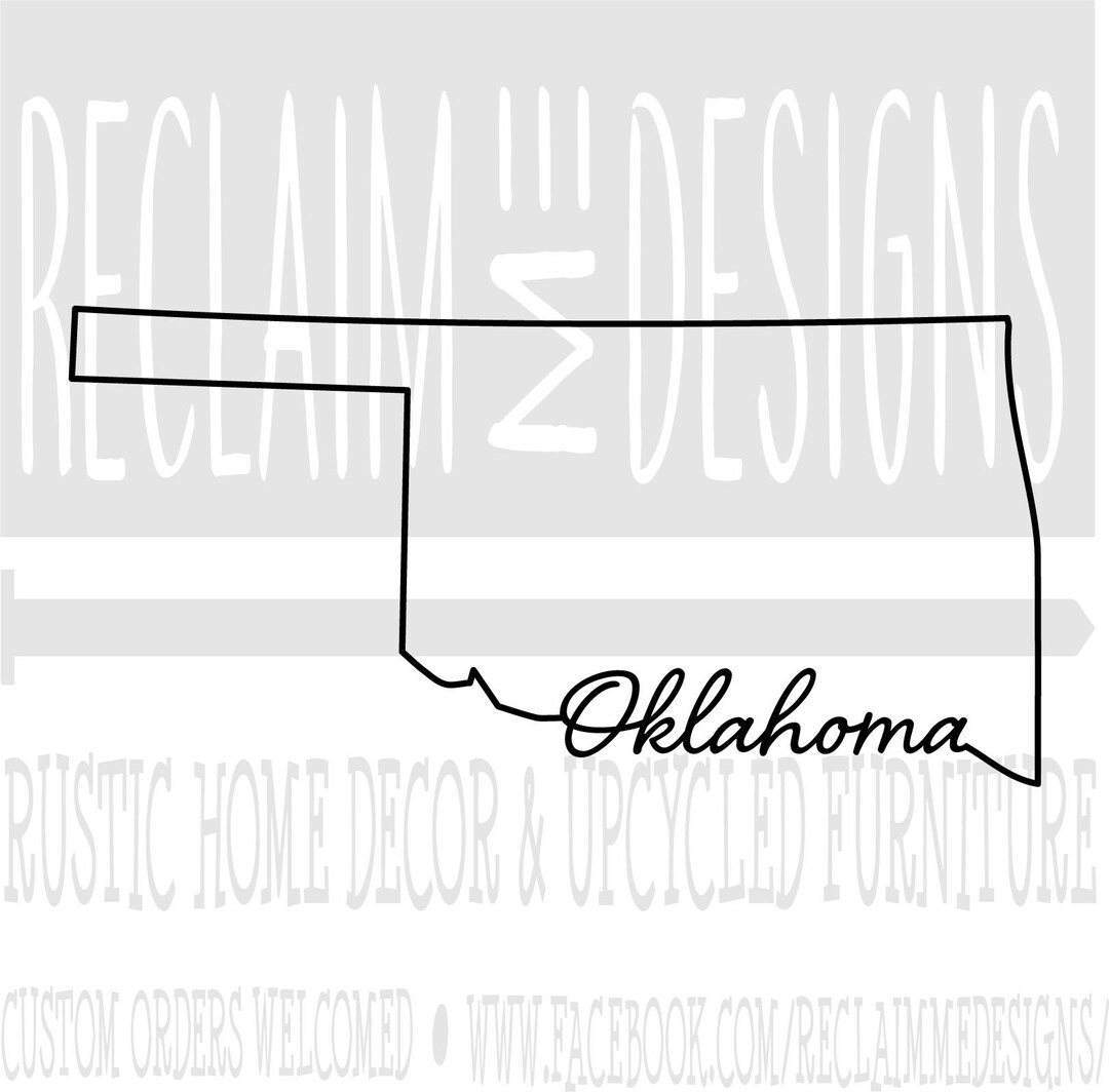 Oklahoma State Outline SVG,PNG, and JPEG File - Etsy