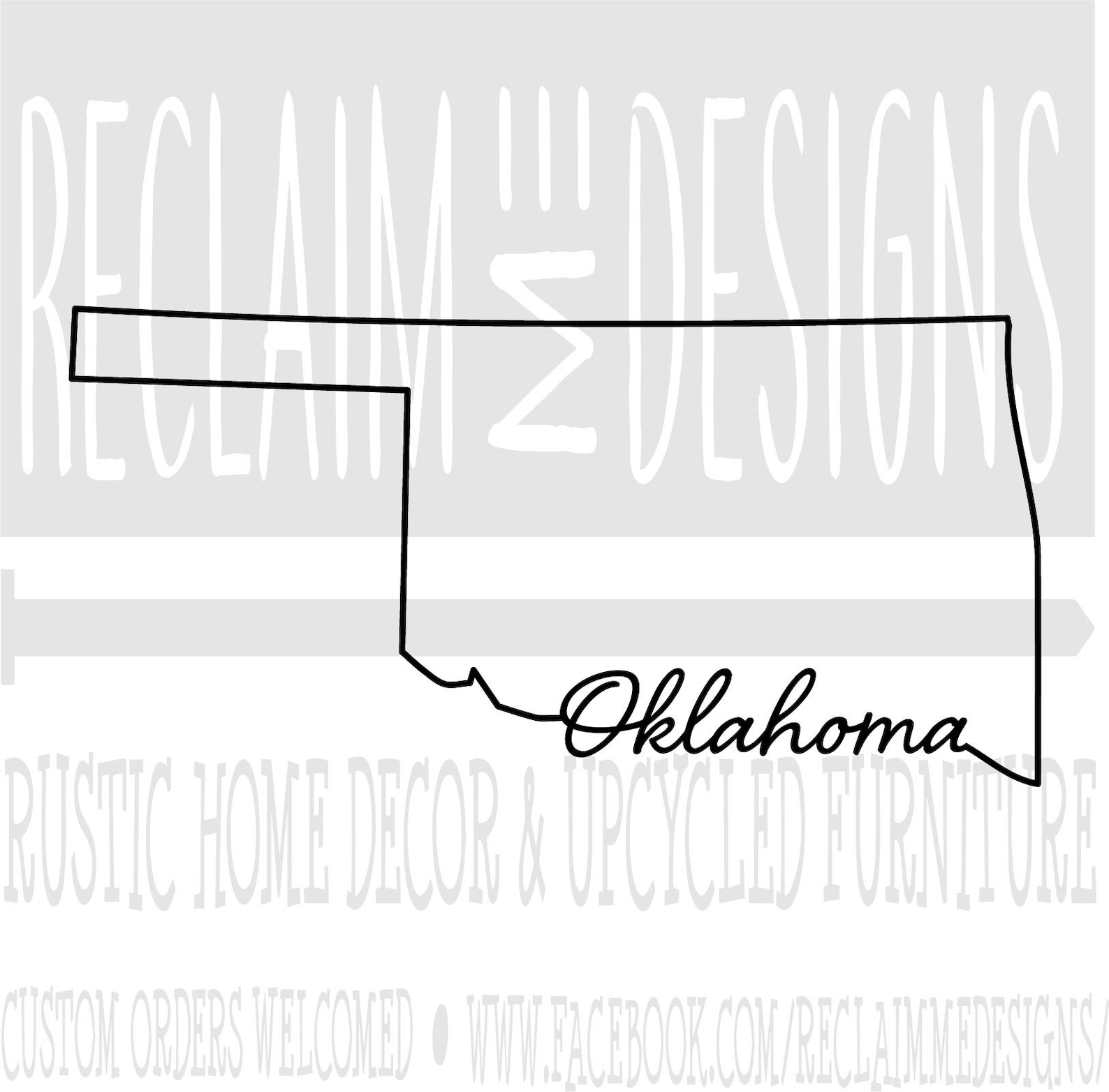 Oklahoma State Outline SVGPNG and JPEG File - Etsy