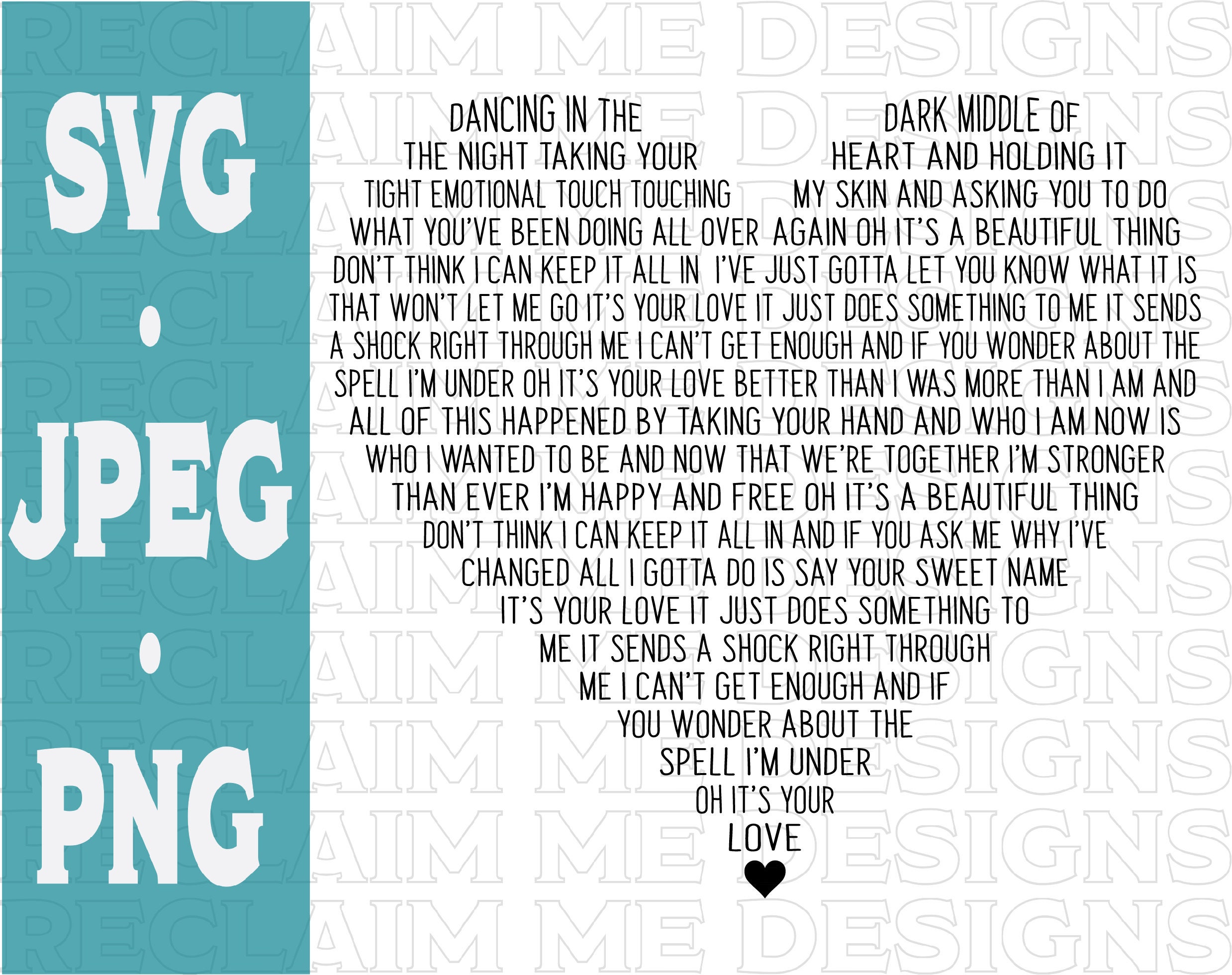 It's Your Love Heart Shaped SVG,JPEG, and PNG File - Etsy