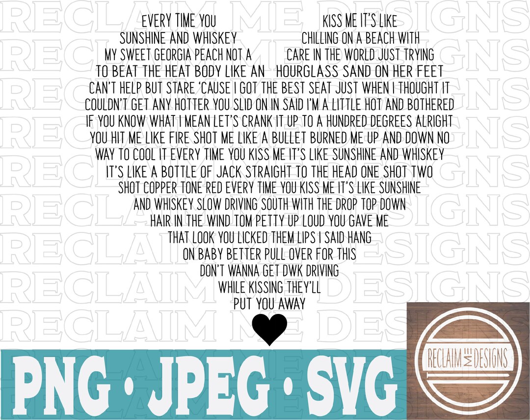 Sunshine and Whiskey Heart Shaped SVG,PNG, and JPEG File - Etsy